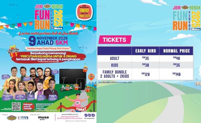 Jom Heboh Fun Run 2025 Tawar Hadiah Percutian Keluarga Ke Luar Negara ...