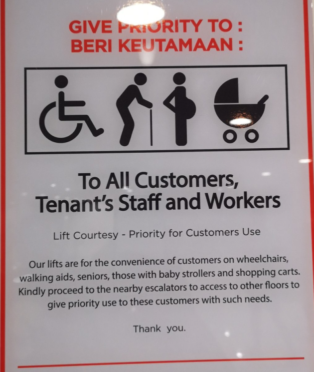 Keutamaan Kepada Golongan OKU: Lelaki Guna Konsep ‘Siapa Cepat Dia ...