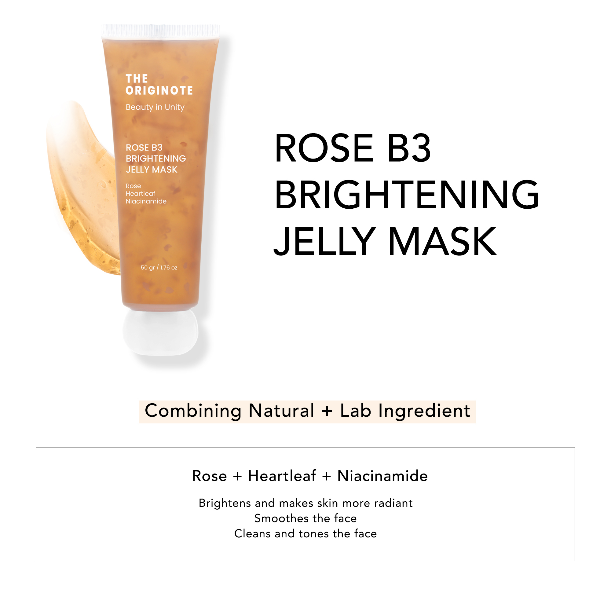 The Originote Rose B3 Brightening Jelly Mask - – Portal Barang Murah
